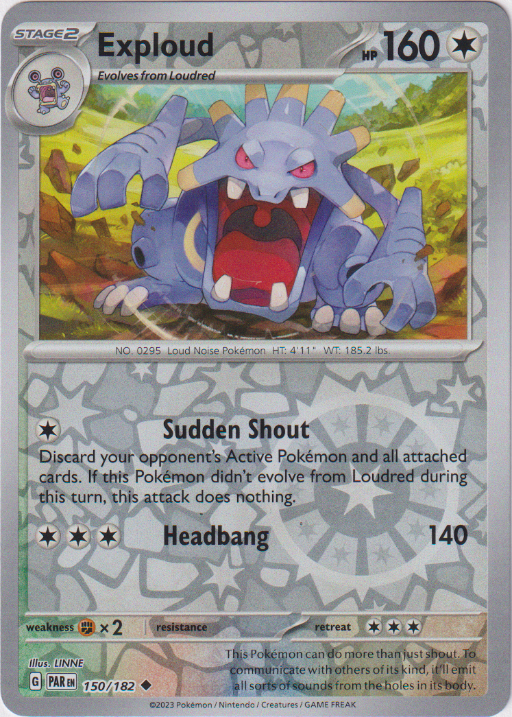 150/182 Exploud Uncommon Reverse Holo Paradox Rift