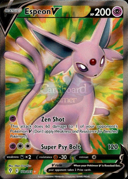 179/203 Espeon V Full Art Evolving Skies