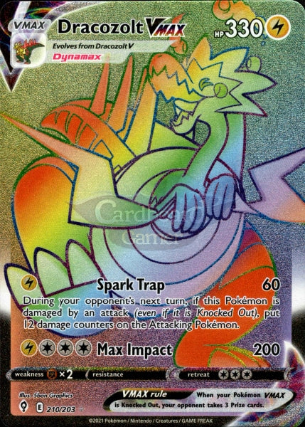 210/203 Dracozolt VMAX Hyper Rare Evolving Skies